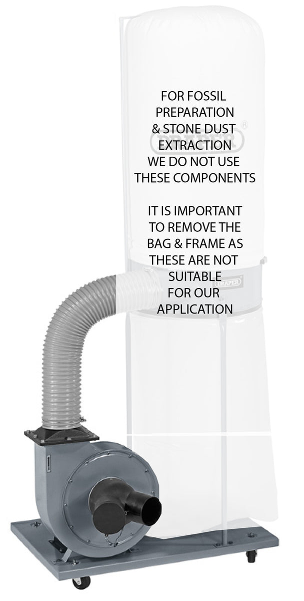 Draper 1500W Dust Extractor (2520m3/hr, 230v) – ZOIC PalaeoTech Limited
